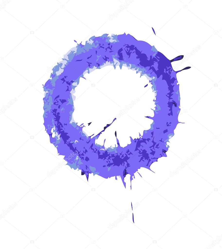 Grunge Paint Splash Circle Frame — Stock Vector © baavli #64715719