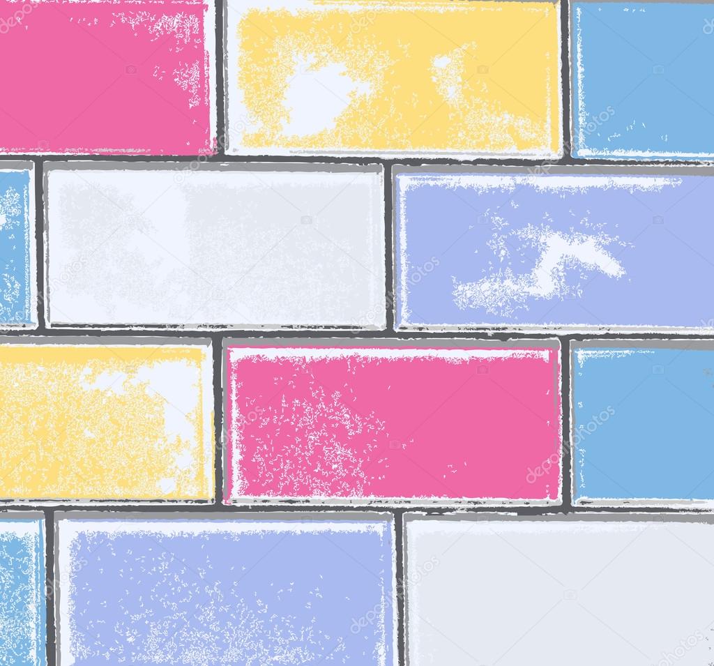 Colorful Bricks Pattern Wall Stock Vector Image by ©baavli #64731669