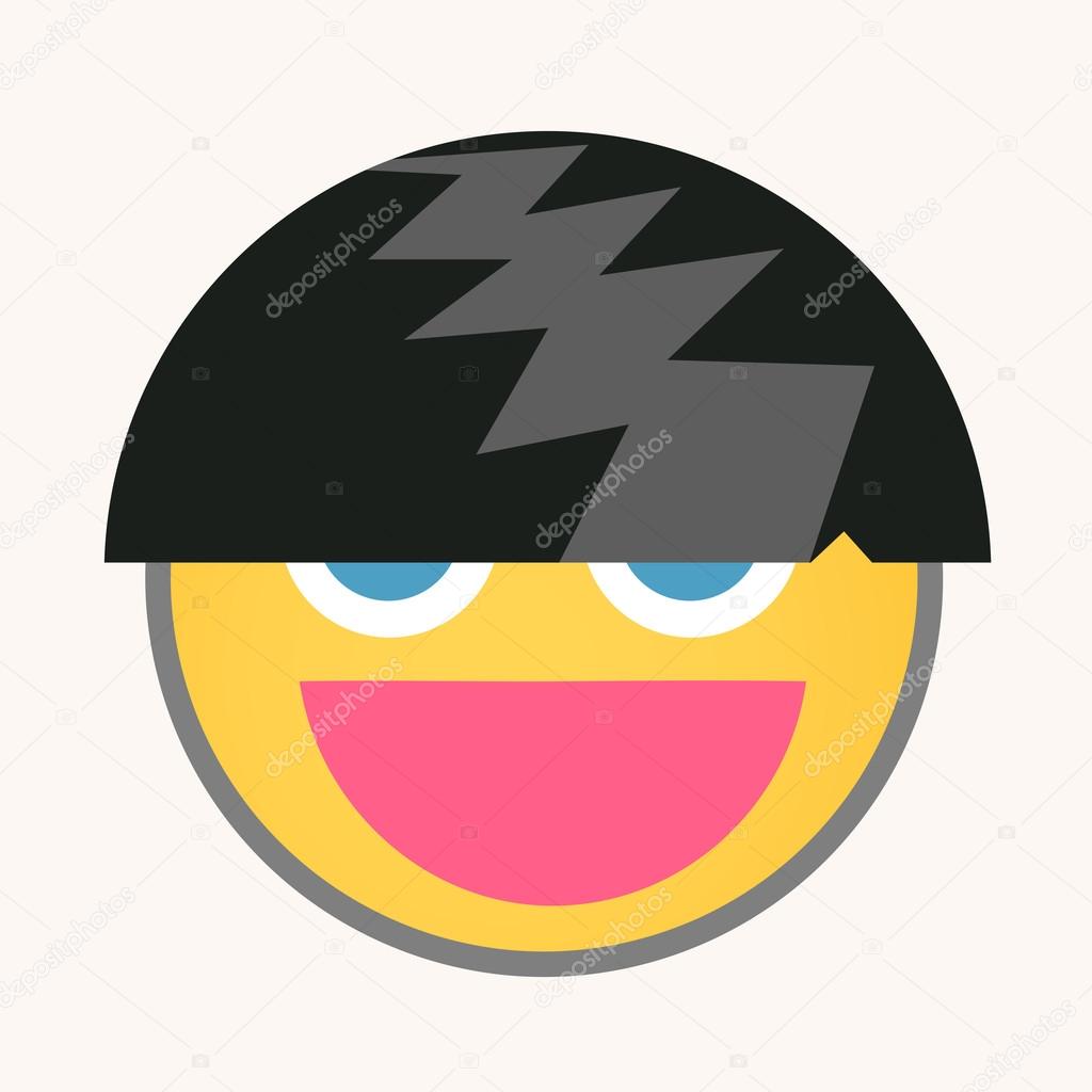 Hairstyle - Cartoon Smiley Vector Face 图库矢量图©baavli 77008927