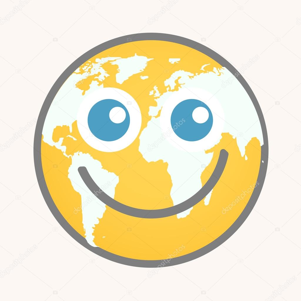 Earth - Cartoon Smiley Vector Face Stock Vector Image by ©baavli #77012149
