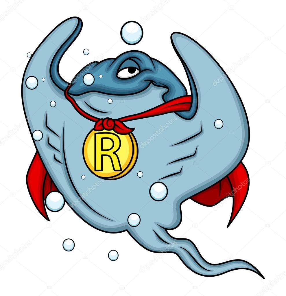 Poderoso personaje de superhéroe Stingray Vector de stock #77097125 de ...