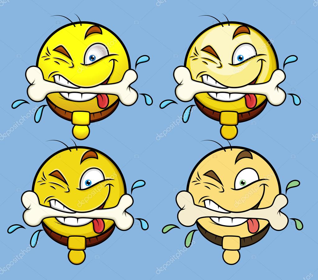 Greedy Dog Smiley Set Stock Vector Image by ©baavli #98047928