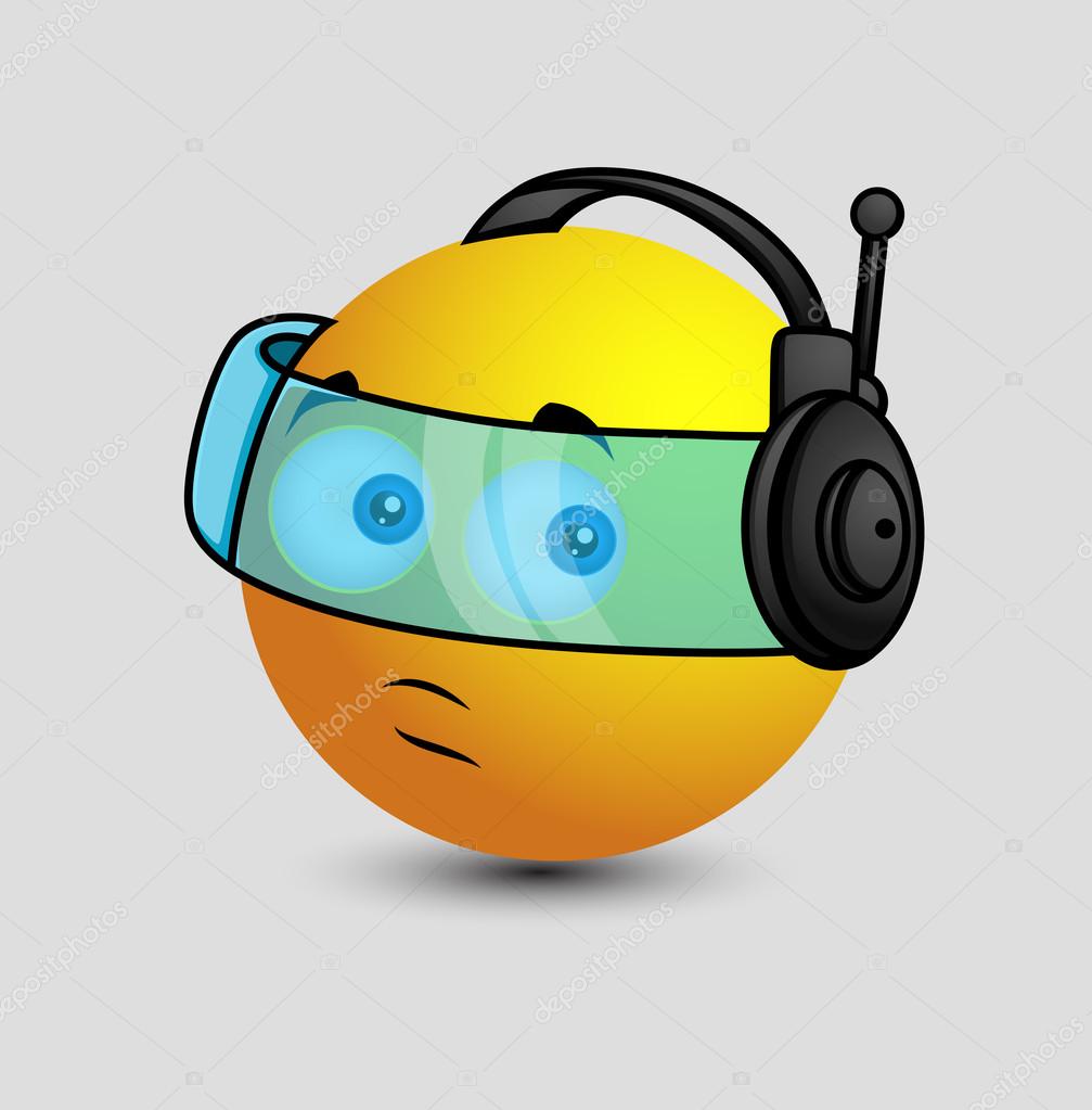 Modern Futuristic Robotic Smiley — Stock Vector © baavli #98048968