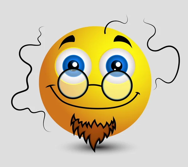Stinky Cartoon Professor Emoticon — Stock Vector © baavli #98052594