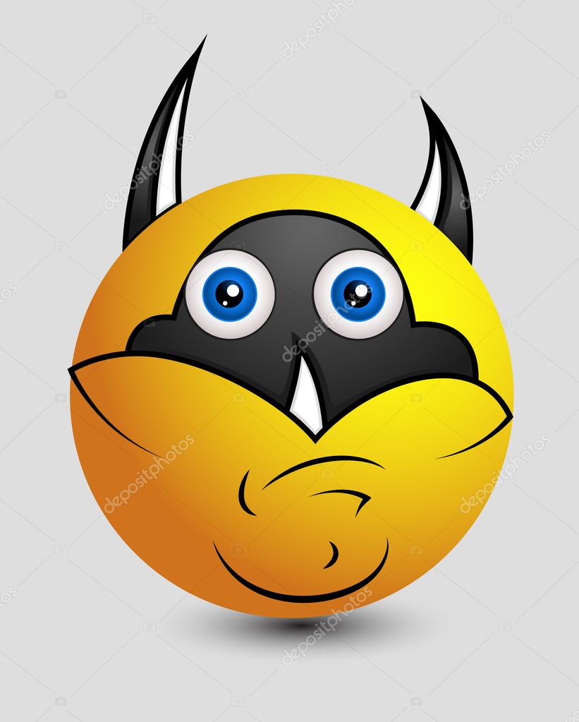 Funny Goofy Super Hero Smiley Stock Vector by ©baavli 98056100