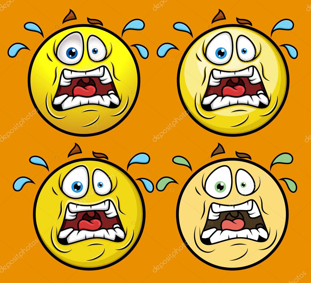 Horrified Emoticon Set Stock Vector Image by ©baavli #98090190