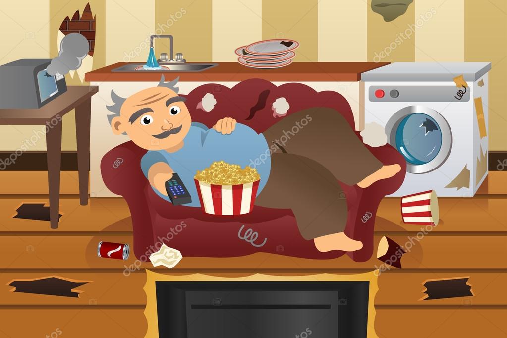 Lazy Person Watching Tv