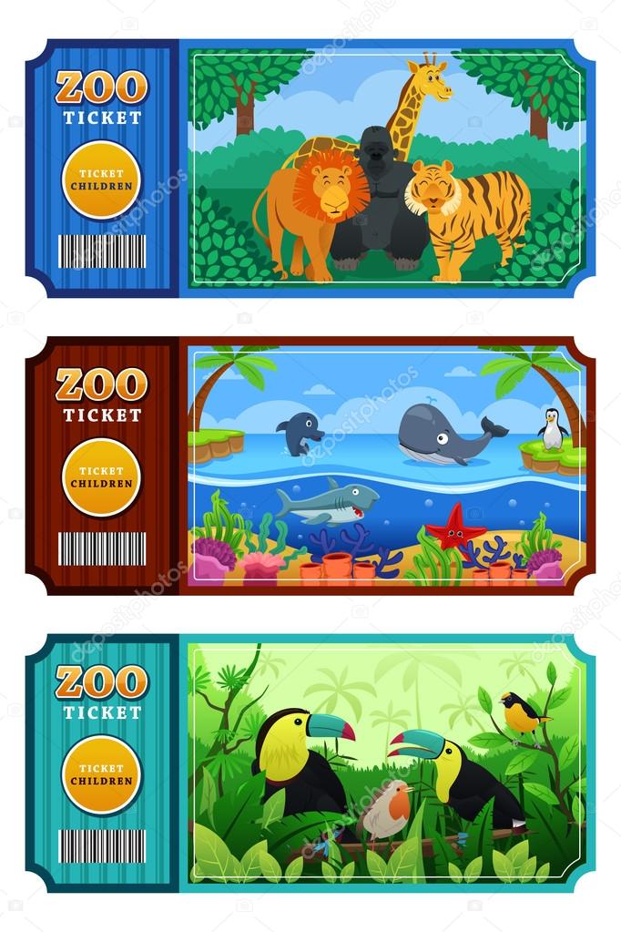 Zoo Ticket Design Stock Vector Image by ©artisticco #105376534