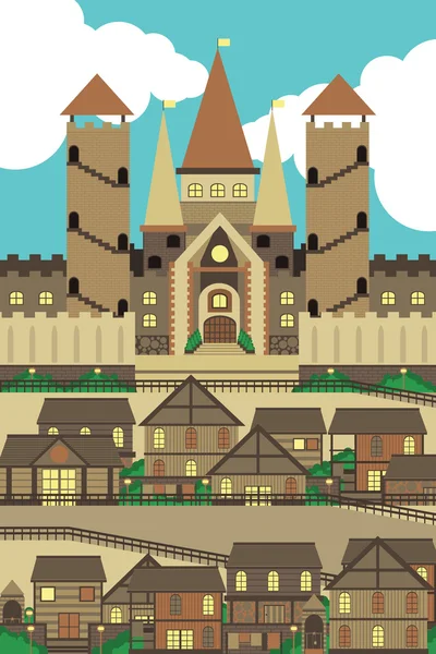 Cute card. castle vector Stock Vector Image by ©yaroslavna #6148667