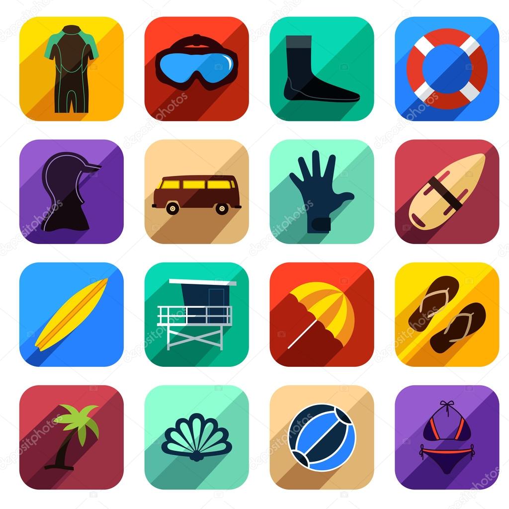 Beach icons Stock Vector Image by ©artisticco #70202683