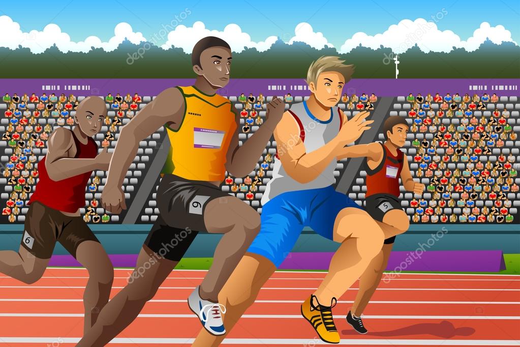 People running in competition Stock Vector Image by ©artisticco #71367389