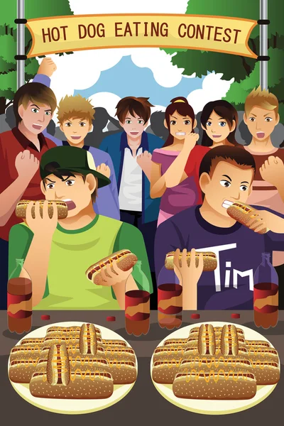 37 Eating contest Vector Images | Depositphotos