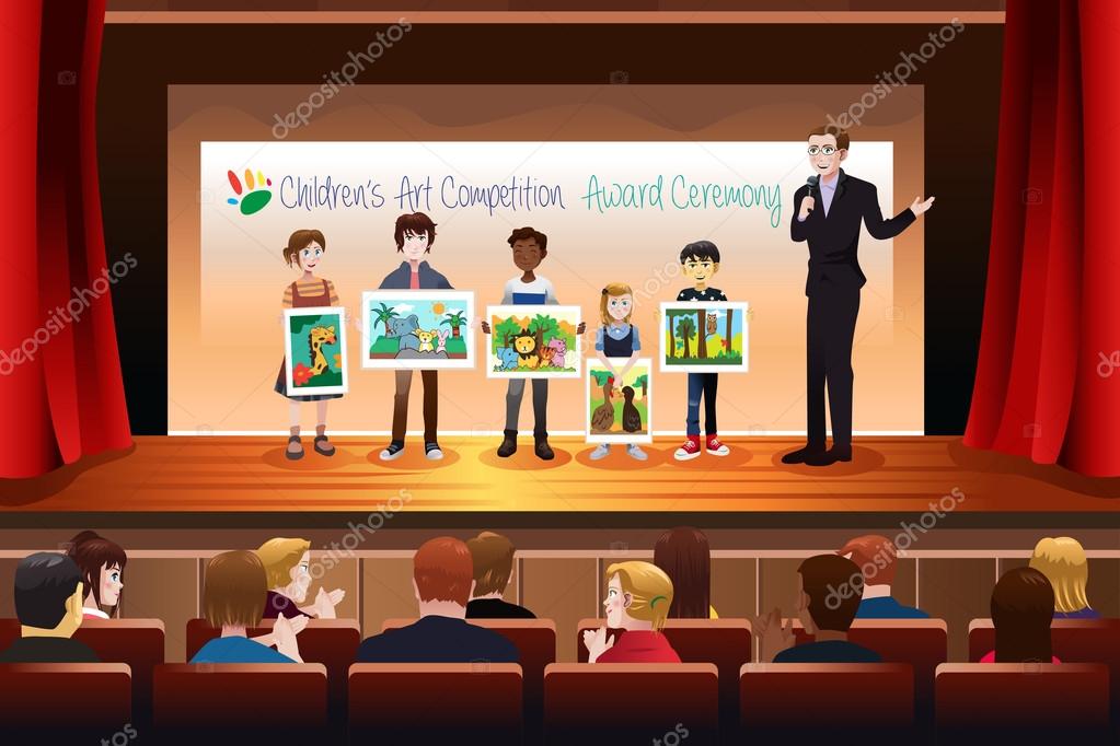 Kids Receiving Award in Art Competition Stock Vector by ©artisticco ...