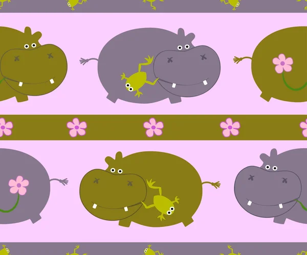 Printable name tag for kids | Kids name tags with cute hippo — Stock ...