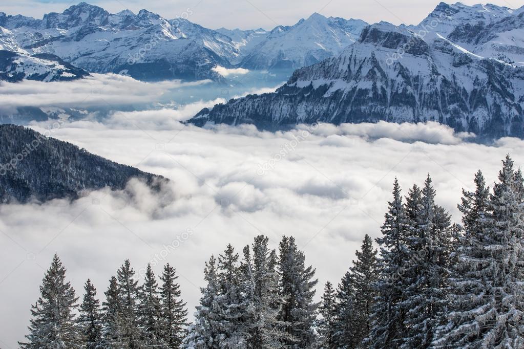 Splendid winter alpine scenery with high mountains ⬇ Stock Photo, Image ...