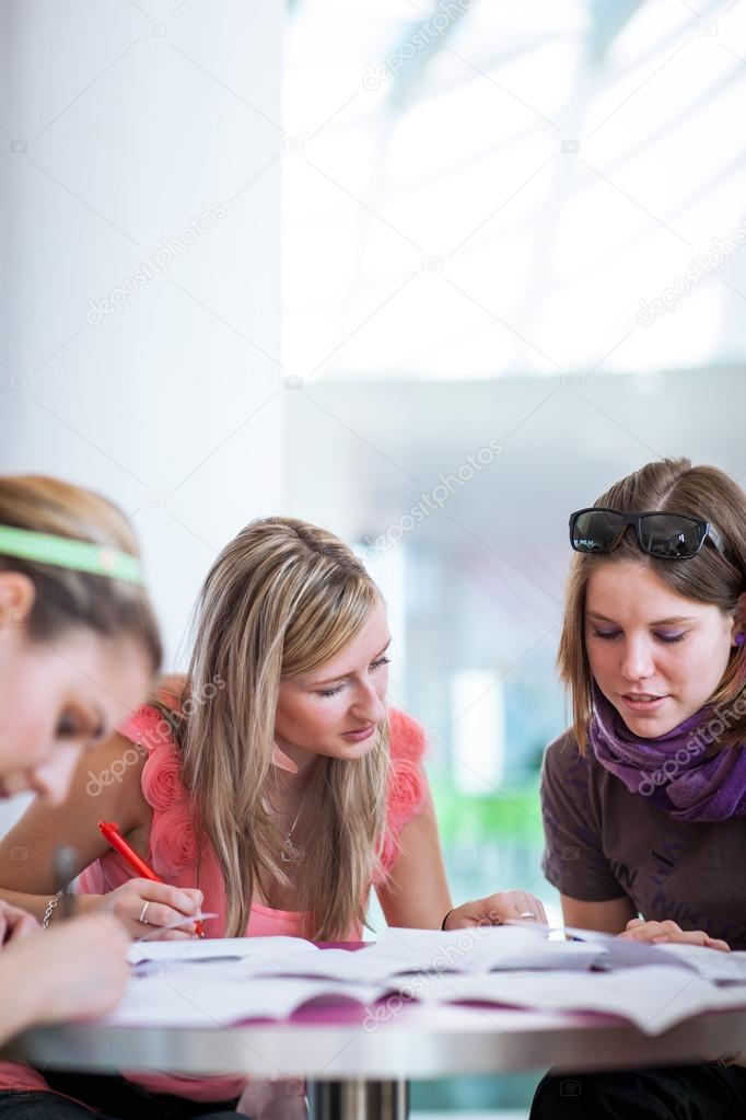 University students during a brake between classes — Stock Photo ...