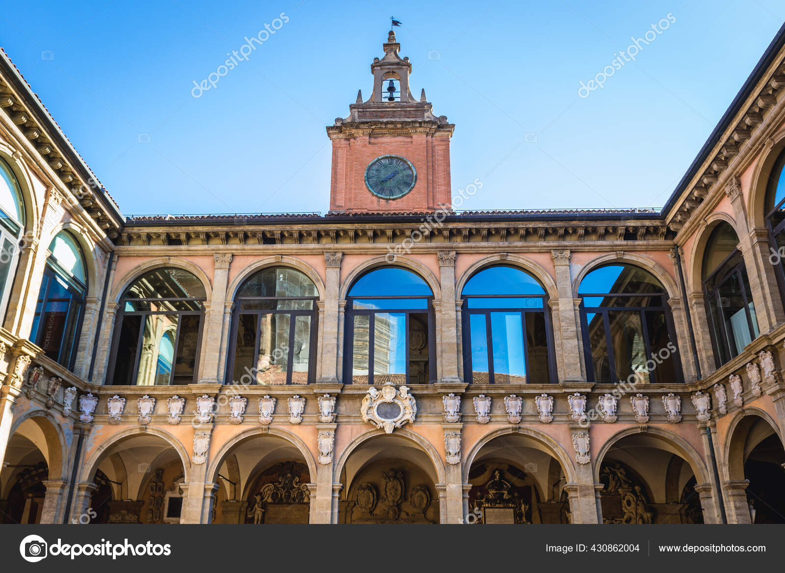 Archiginnasi Edificio Principal Histórico Universidad Ciudad Bolonia ...