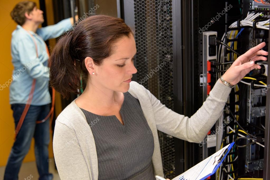 Woman datacenter manager in server room — Stock Photo © CandyBoxImages ... Woman datacenter manager in server room — Stock Photo © CandyBoxImages ...