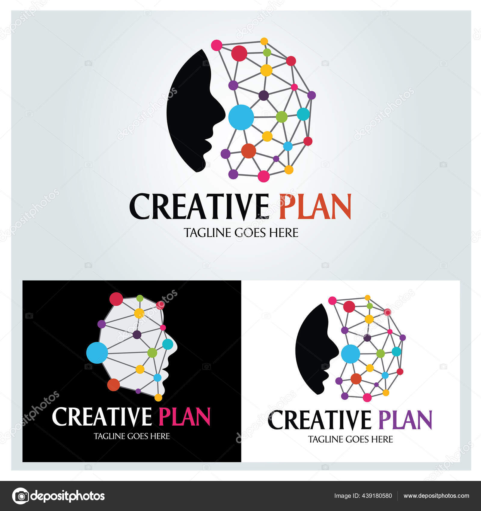 Plantilla Diseño Logotipo Plan Creativo Ilustración Vectorial Stock ...