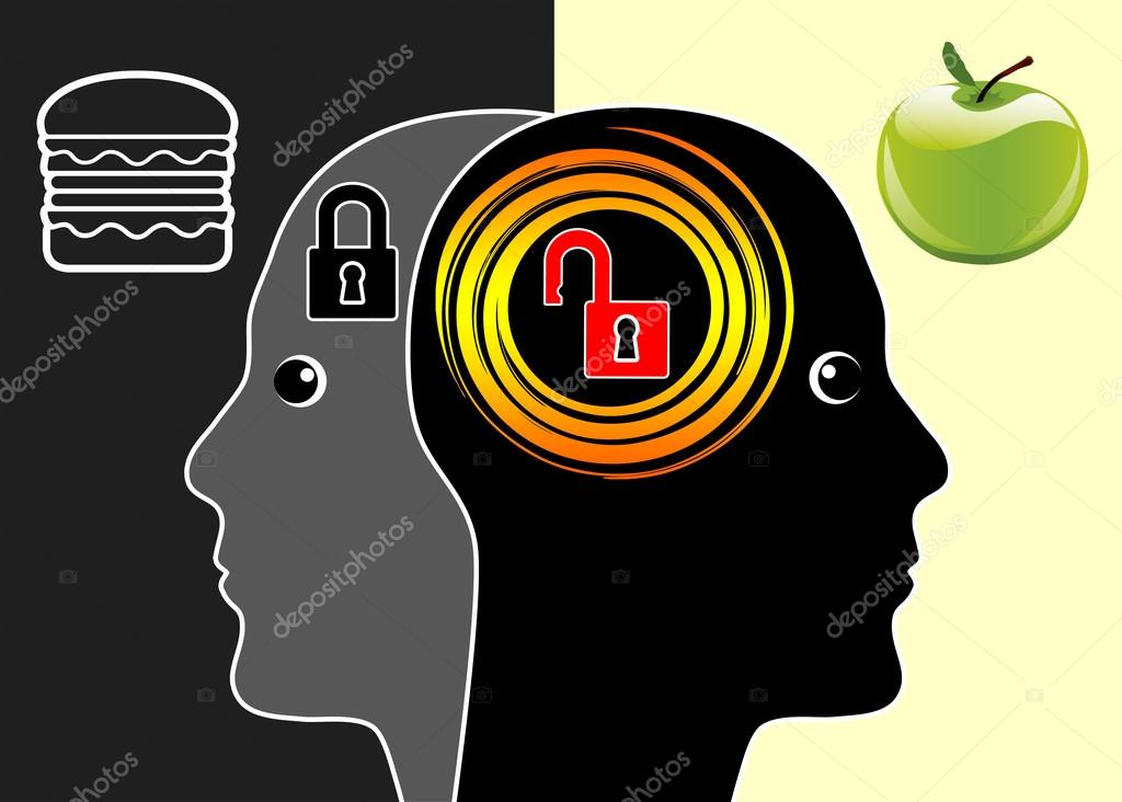 Brain or Junk Food — Stock Photo © sangoiri #80073932