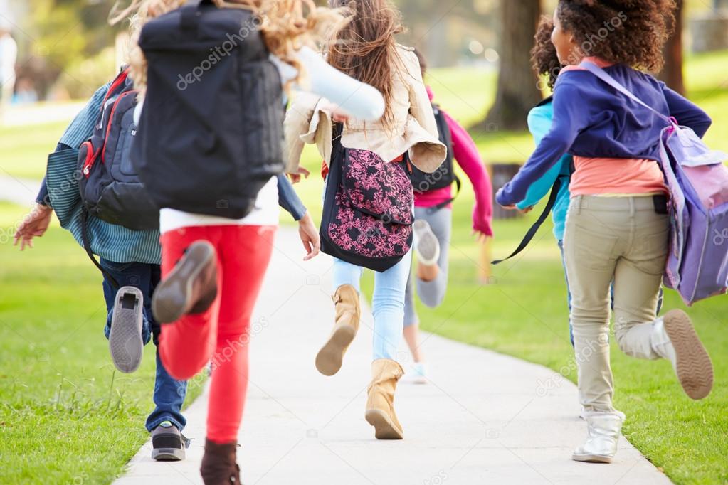 Children Running Along Path In Park — Stock Photo © monkeybusiness ... Children Running Along Path In Park — Stock Photo © monkeybusiness ...