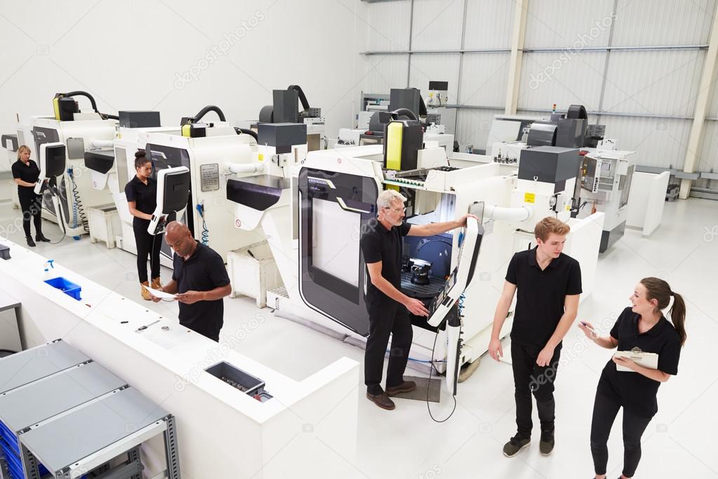 Engineering Workshop With CNC Machines Stock Photo by ©monkeybusiness ...