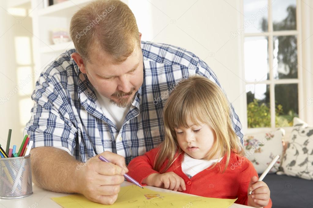 Father and Downs Syndrome daughter Stock Photo by ©monkeybusiness 61033649