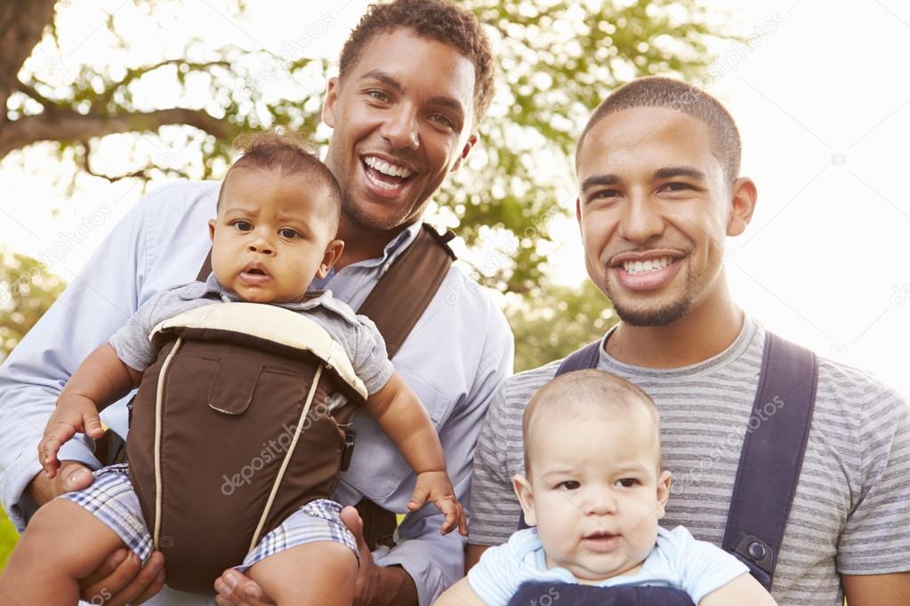 Two Fathers With babies — Stock Photo © monkeybusiness #64582431