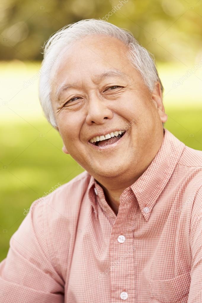 Old Chinese Man Smiling