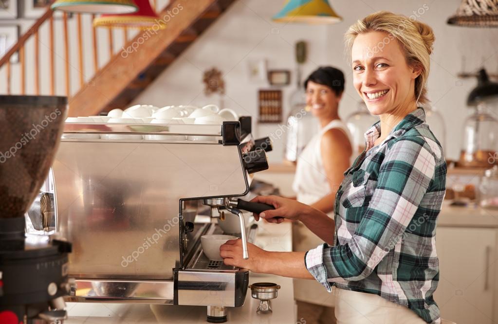 Cafe staff at work — Stock Photo © monkeybusiness #98204486