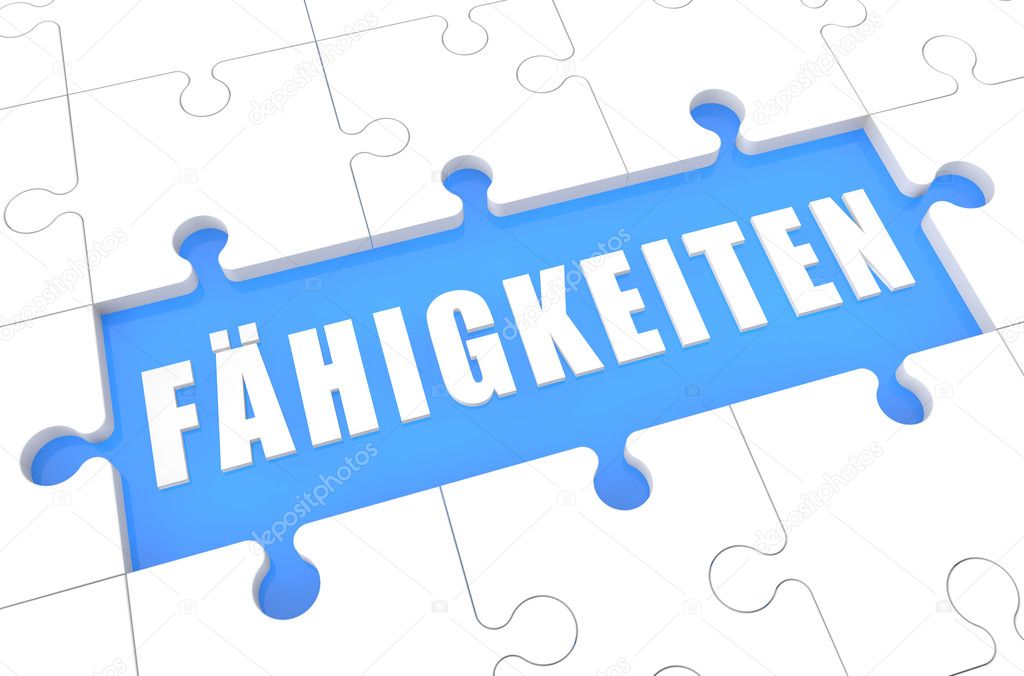 Faehigkeiten text concept — Stock Photo © Mazirama #108295524