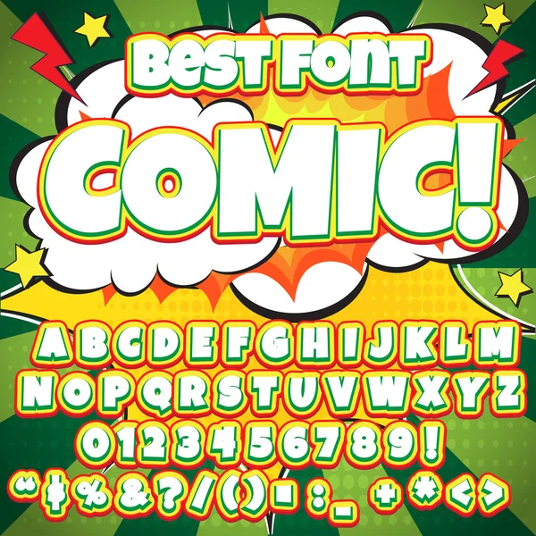 Alfabeto tipo comic | Fuente comic de alto detalle creativo. Alfabeto ...