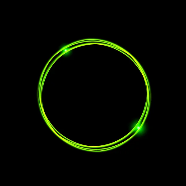 Energy frame. Magic light neon energy circle. Glowing fire ring trace ...