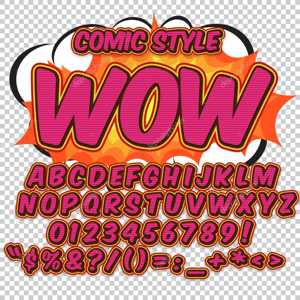 Fuente de c mic creativa de alto detalle. Alfabeto en estilo de c mics ...