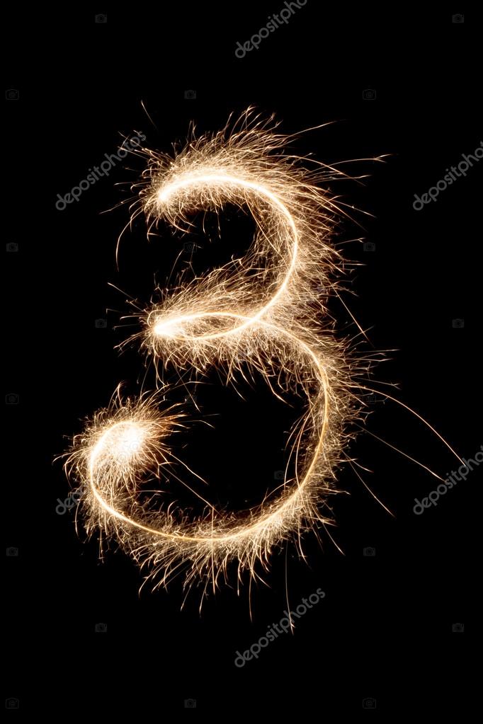 Fireworks numbers 3 — Stock Photo © grafoto #92655214