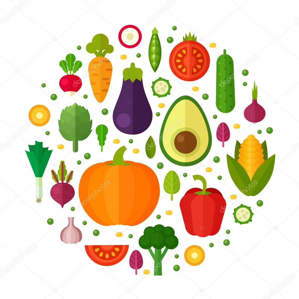 Concept banners with flat vegetable icons — Stock Vector © Yuzach #78920254