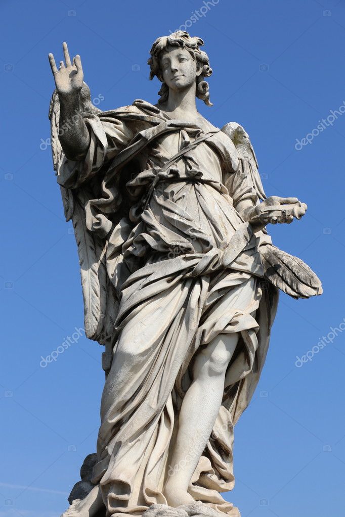 Download - Statue of the Ponte Sant'Angelo in Rome — Stock Image