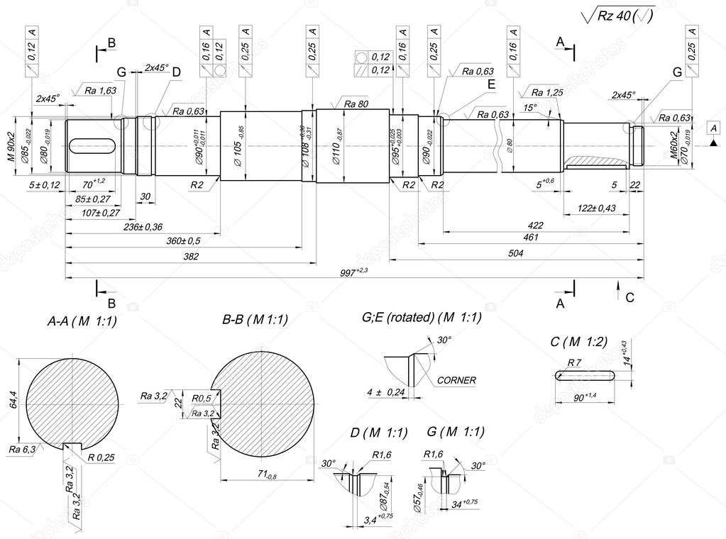 Expanded shaft sketch Stock Vector Image by ©cherezoff #71186073