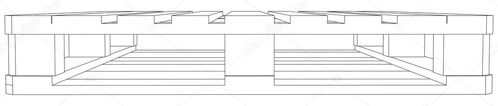 Pallet sketch — Stock Vector © cherezoff #72505893