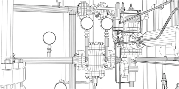 Illustration of equipment for heating system - Stock Image - Everypixel