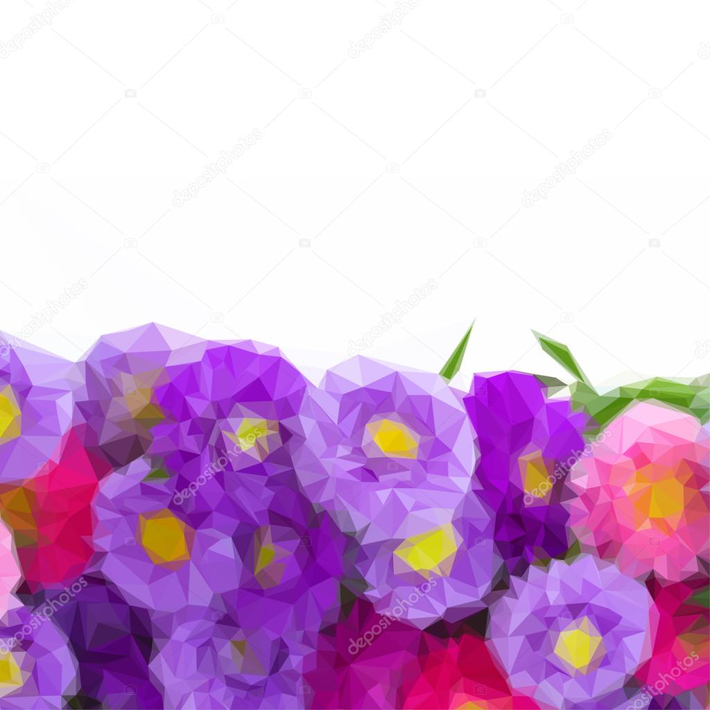 Aster flowers border Stock Vector Image by ©Neirfys #111439768