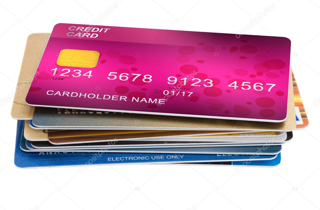 Stack of credit cards — Stock Photo © Neirfys #98904076