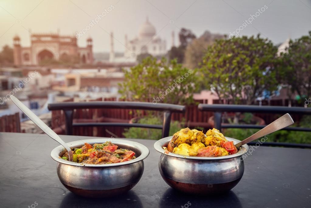 Indian dinner near Taj Mahal Stock Photo by ©byheaven 74132381