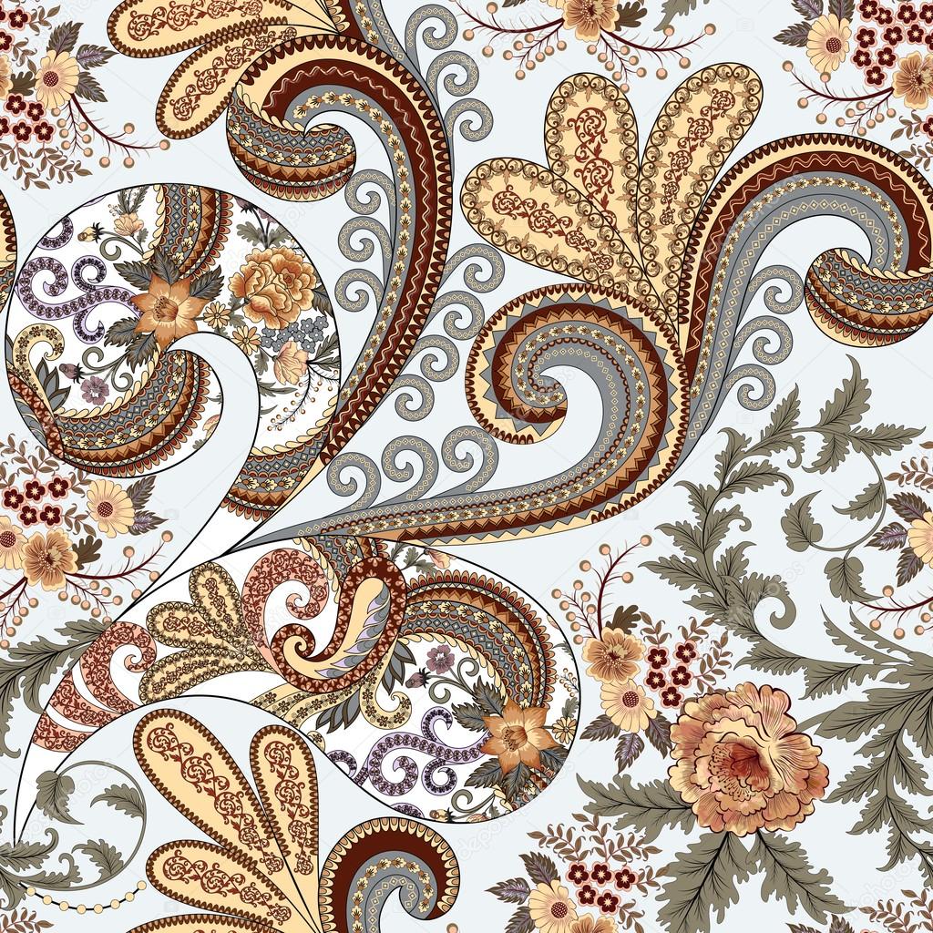 Brown Paisley Wallpaper