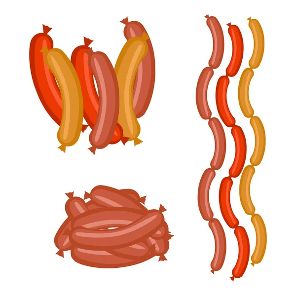 Vector sausages in colors Stock Vector Image by ©sytnik #75317623