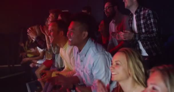 Audience give a standing ovation to the performers — Stock Video ...