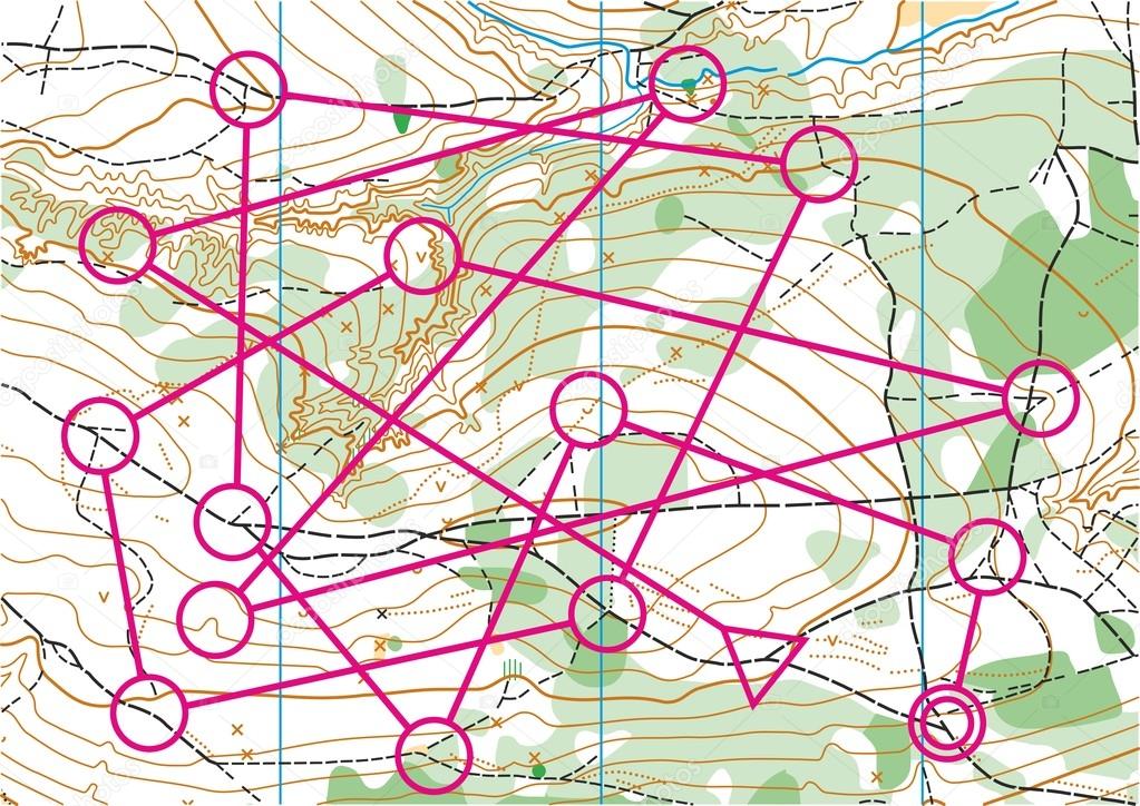 Topographic vector map Stock Vector by ©Stramyk 90698808