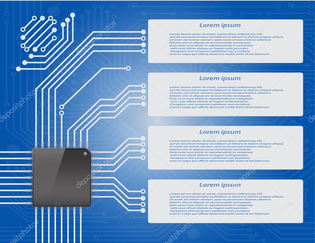 Electronics circuit board Infographics Stock Vector by ©stoonn 52508875