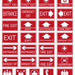 Rescue signs icon exit emergency set Stock Vector Image by ...