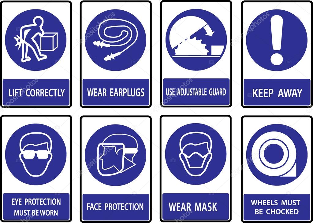 Mandatory signs — Stock Vector © stoonn #83085930